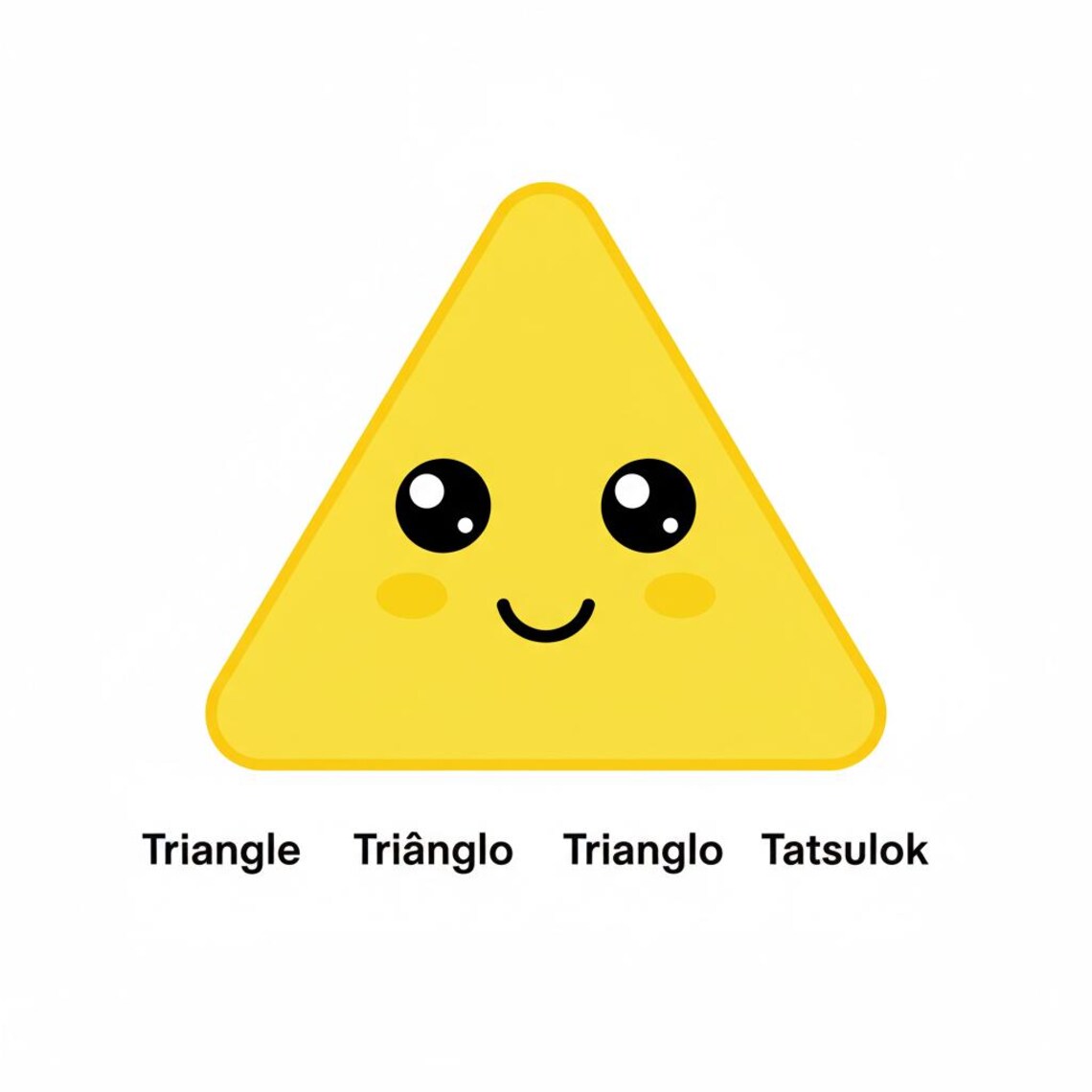 Triangle Shape Flashcard Printable | Multilingual Kids Learning ...