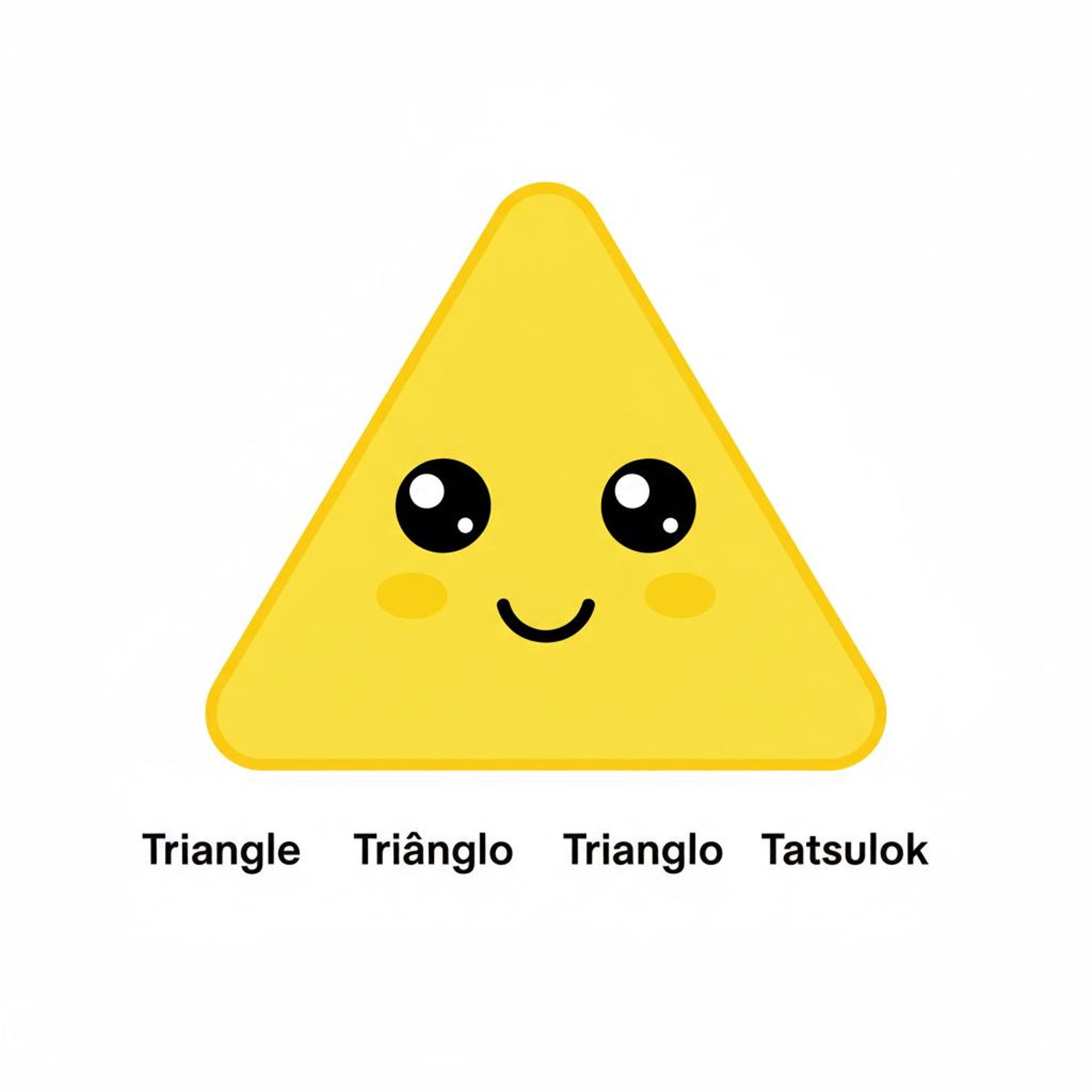 Triangle Shape Flashcard Printable | Multilingual Kids Learning ...