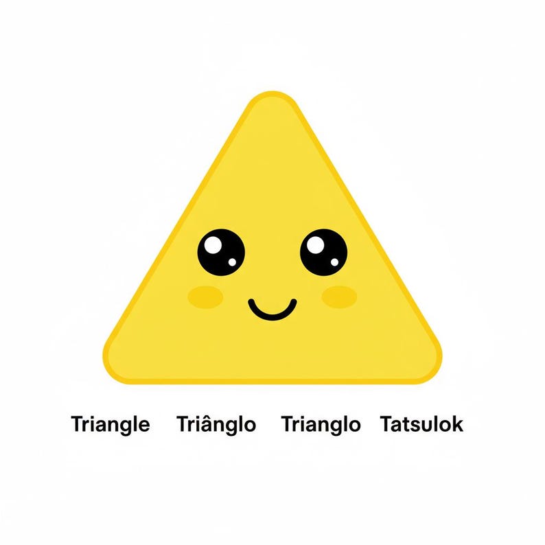 Triangle Shape Flashcard Printable | Multilingual Kids Learning ...