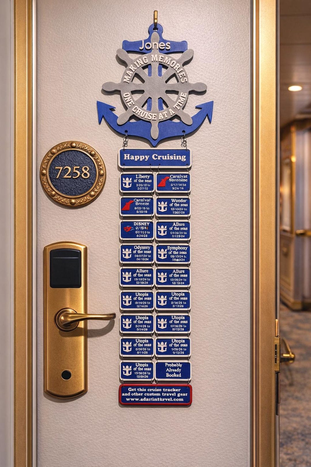 Custom Cruise Tracker Door Sign Decoration (royal Caribbean, MSC ...