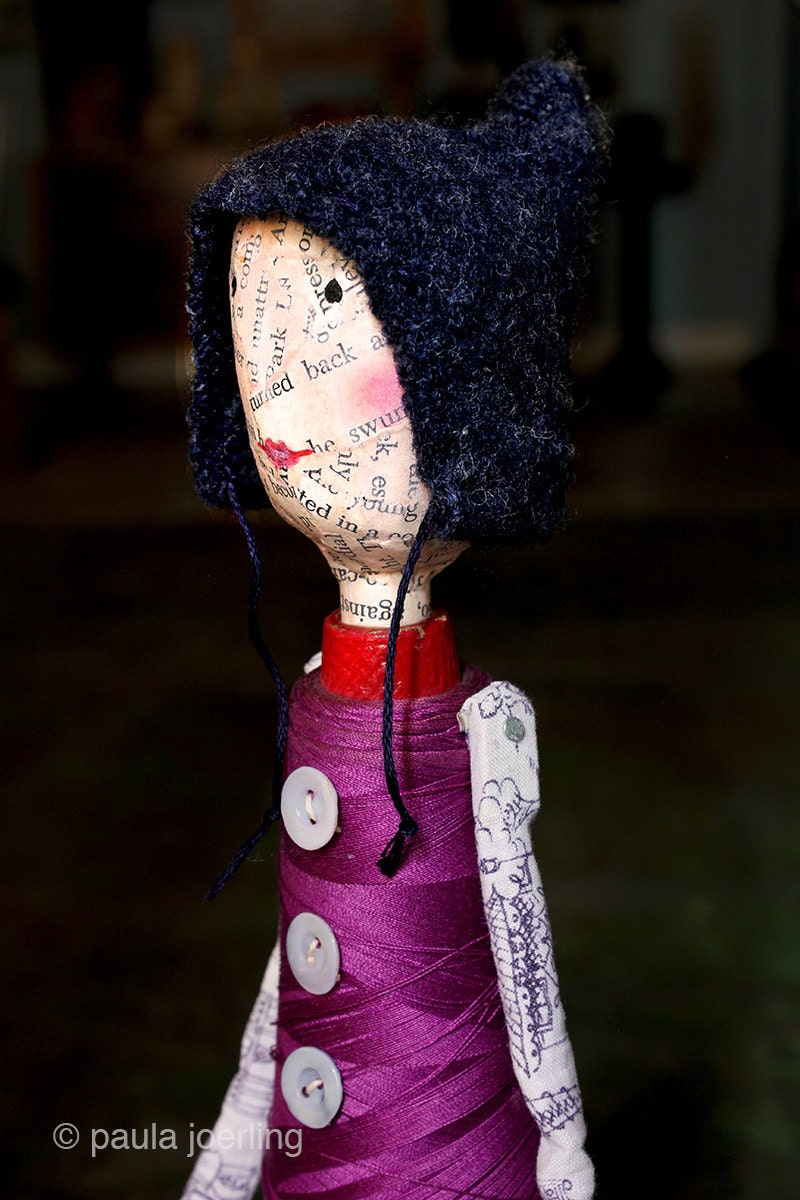 Edwina Handmade Papier Mache Found Object Doll by Paula - Etsy
