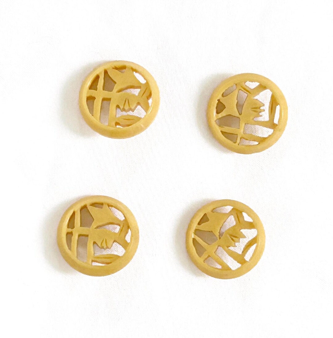 Vintage Carved Bakelite Buttons Hand Carved Button Antique Button - Etsy