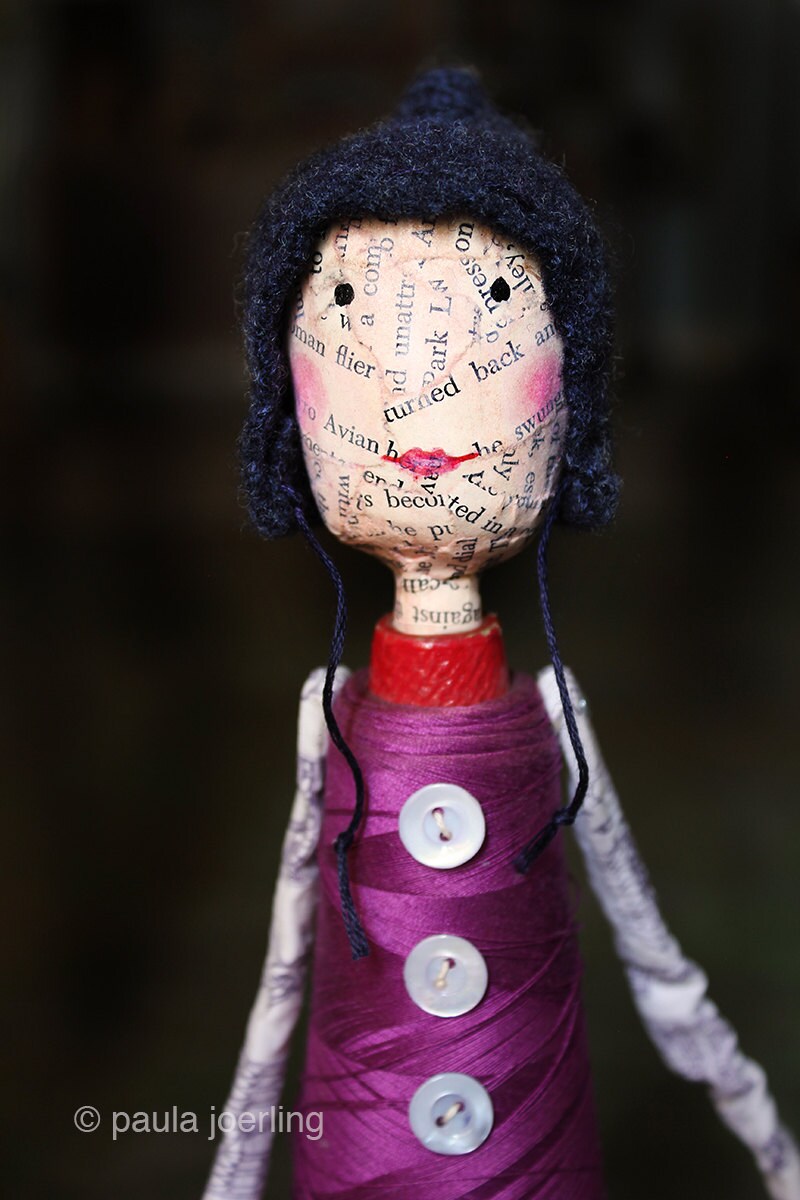 Edwina Handmade Papier Mache Found Object Doll by Paula - Etsy