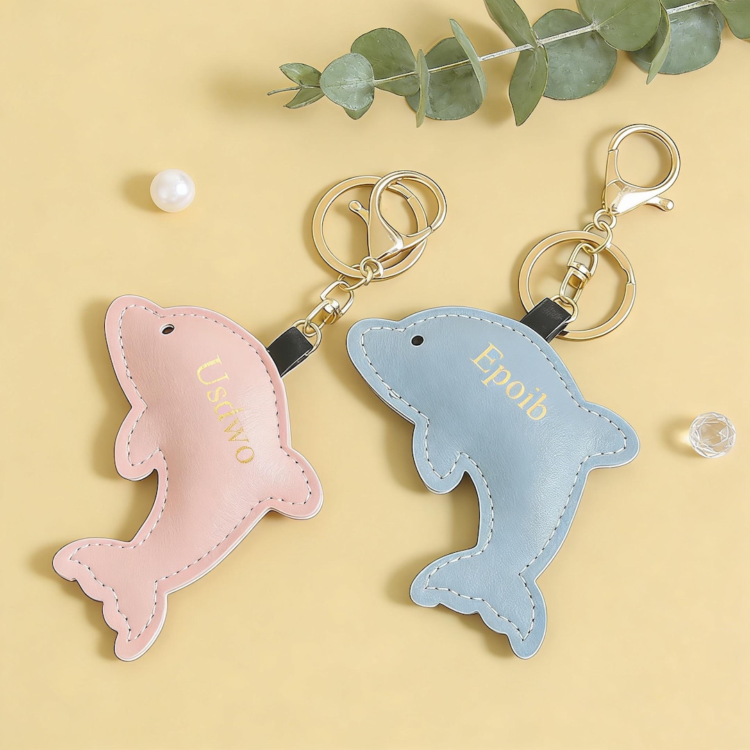 Custom Dolphin Keychain, Personalized Name Dolphin, Matching Keychains ...