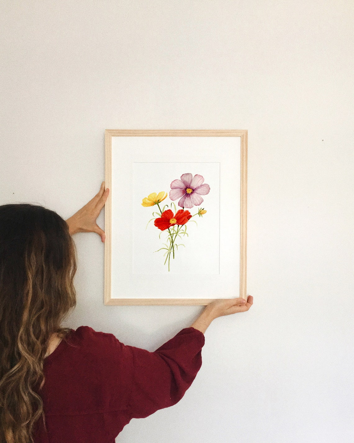 Cosmos Watercolor — print - Etsy