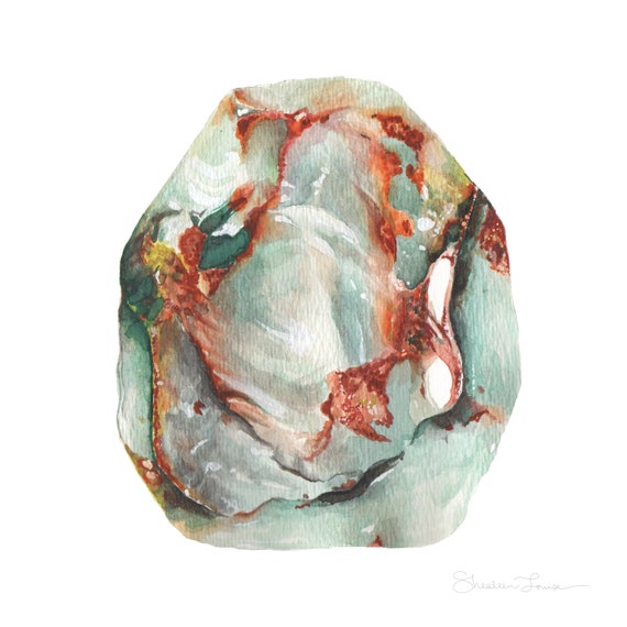 Jade Stone Watercolor PRINT - Etsy UK