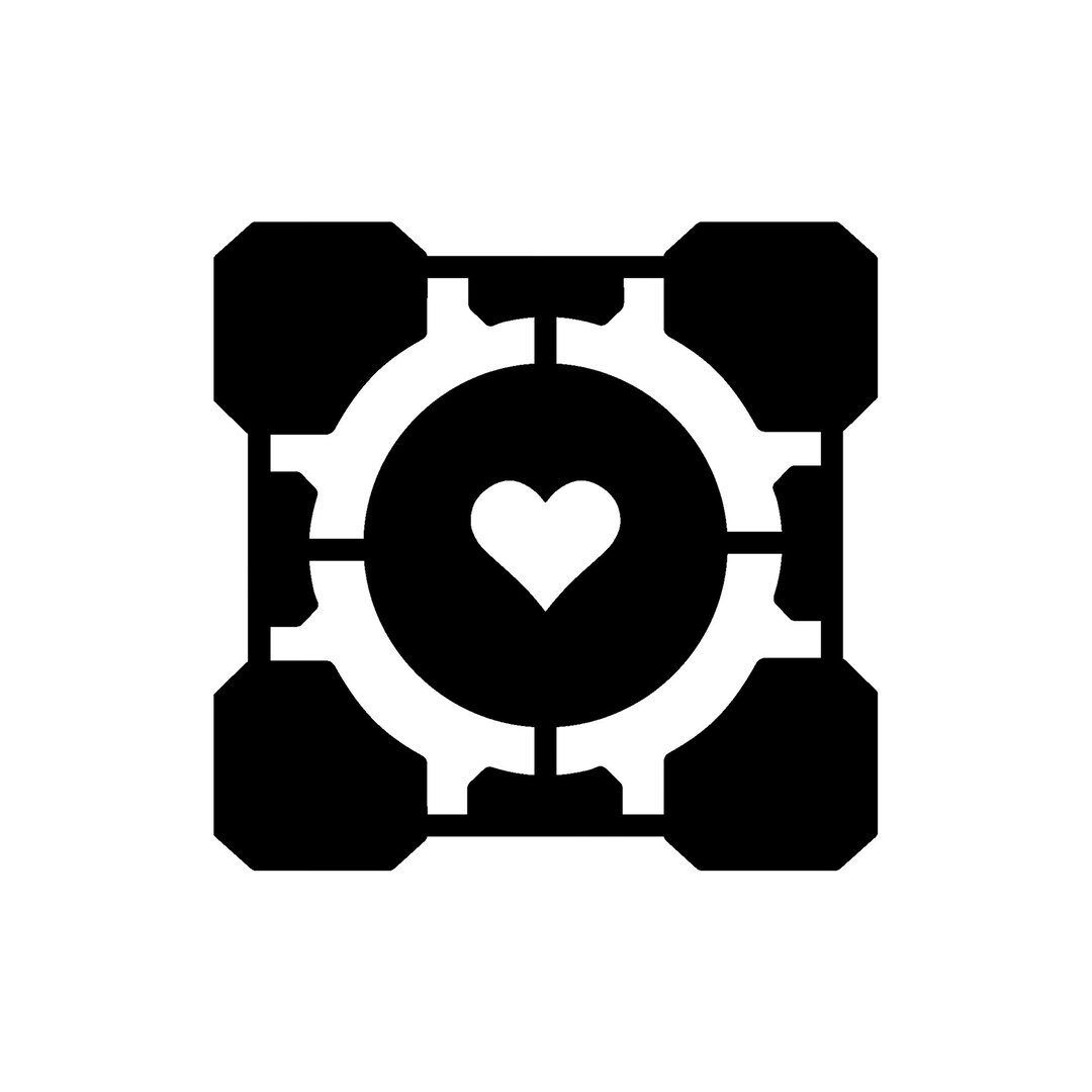 Companion Cube Inspired Decal - Etsy