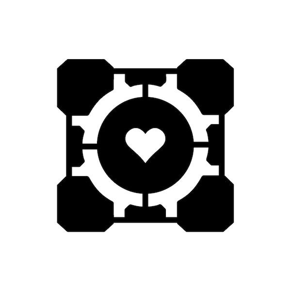 Portal Companion Cube Decal - Etsy