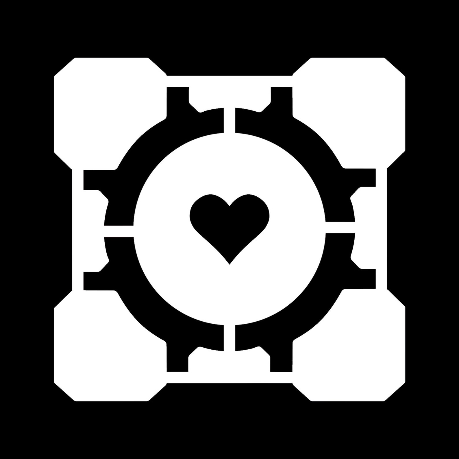 Companion Cube Inspired Decal - Etsy