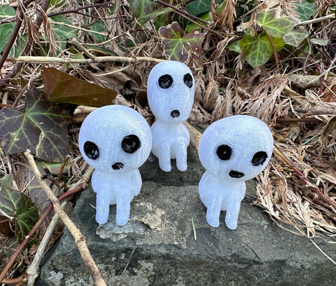 3D Printed Glow in the Dark Kodama Inspired Figurines - Etsy