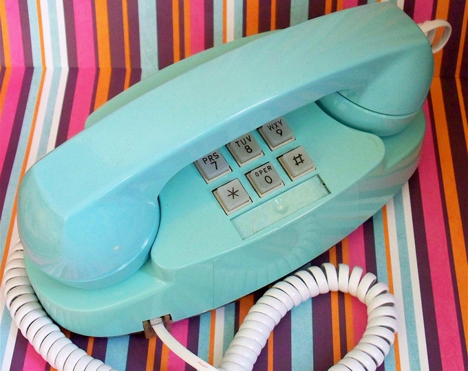 Vintage Powder Blue Princess Push Button Telephone Works Great - Etsy