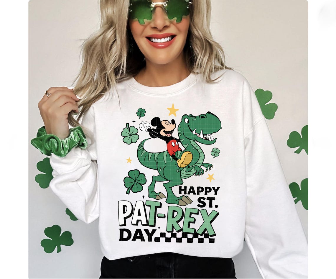 Happy St.pat-rex Day PNG, Dinosaur St. Patricks Day Png, T-rex St ...