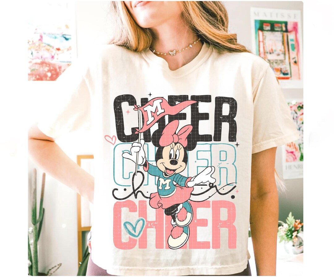 Minnie Cheerleader PNG, Cheer PNG, Mouse Cheer Leader Png, Cheer Mom ...