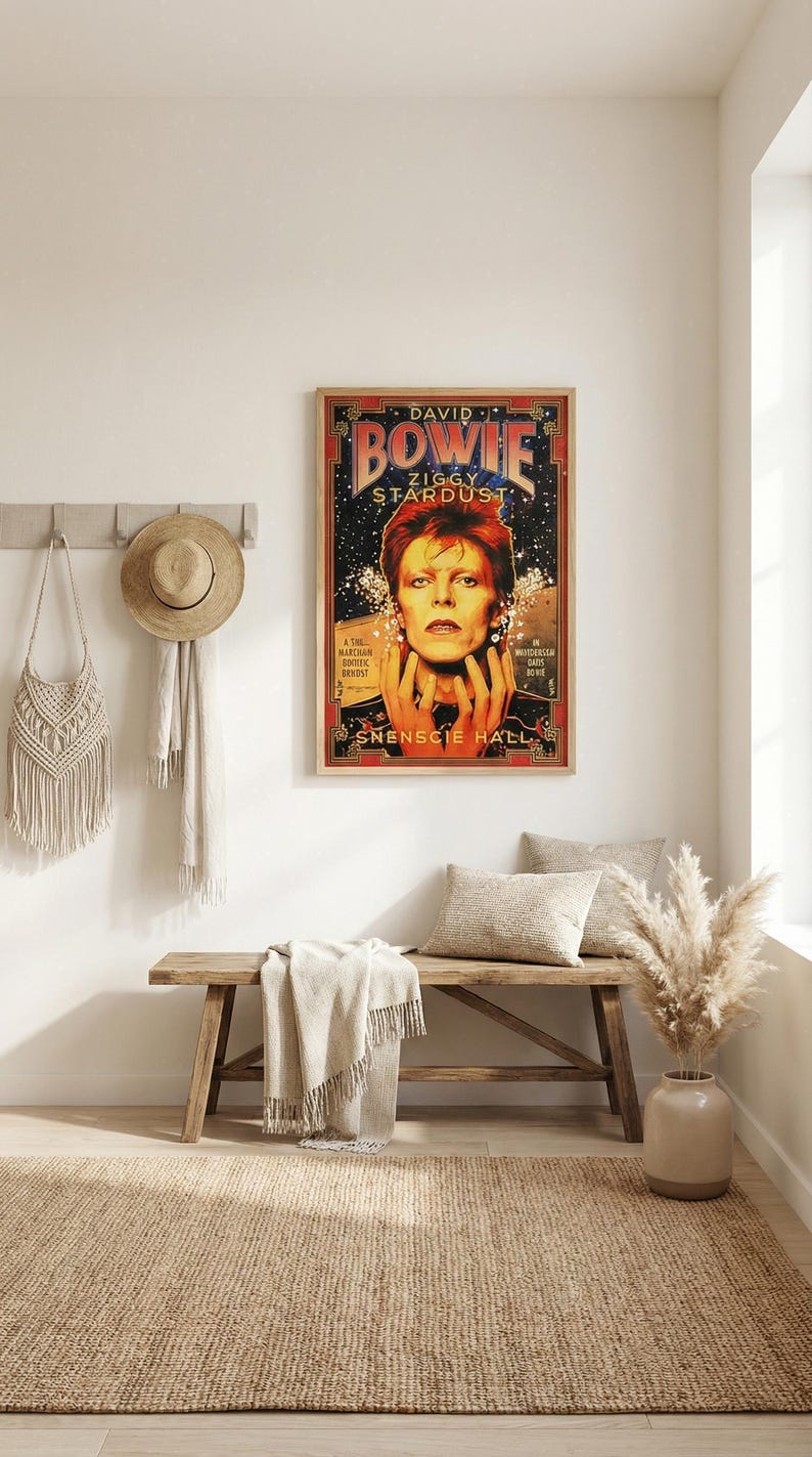 Impressão em tela de David Bowie - Decoração de parede com ícone da ...