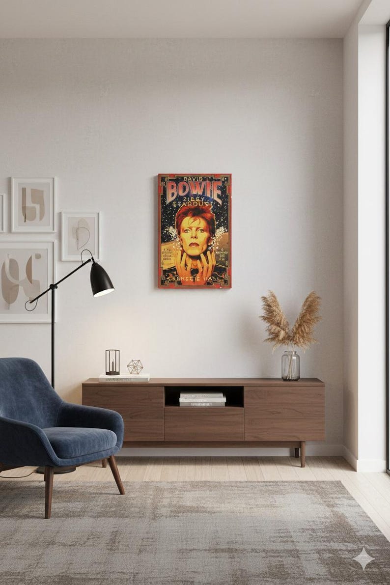Impressão em tela de David Bowie - Decoração de parede com ícone da ...