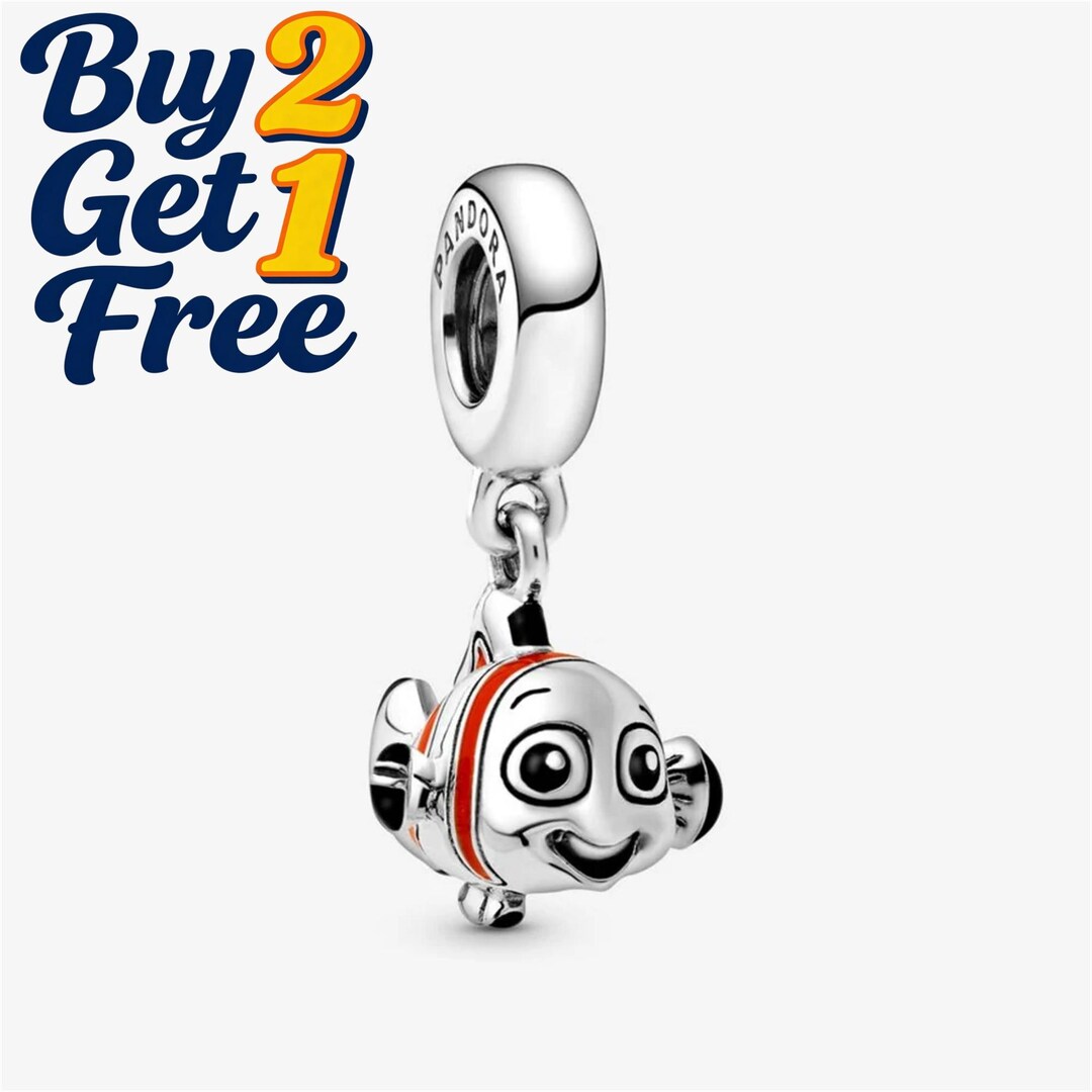 Nemo Sterling Silver Dangle Charm, | Handmade Silver Bead | Fits ...