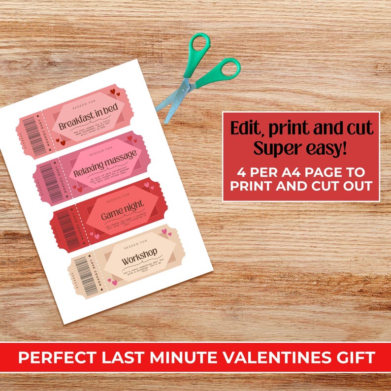 Editable & Printable Date Night Voucher Bundle - Instant Download Love ...