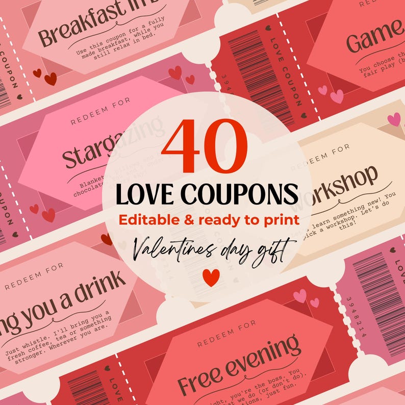 Editable & Printable Date Night Voucher Bundle - Instant Download Love ...