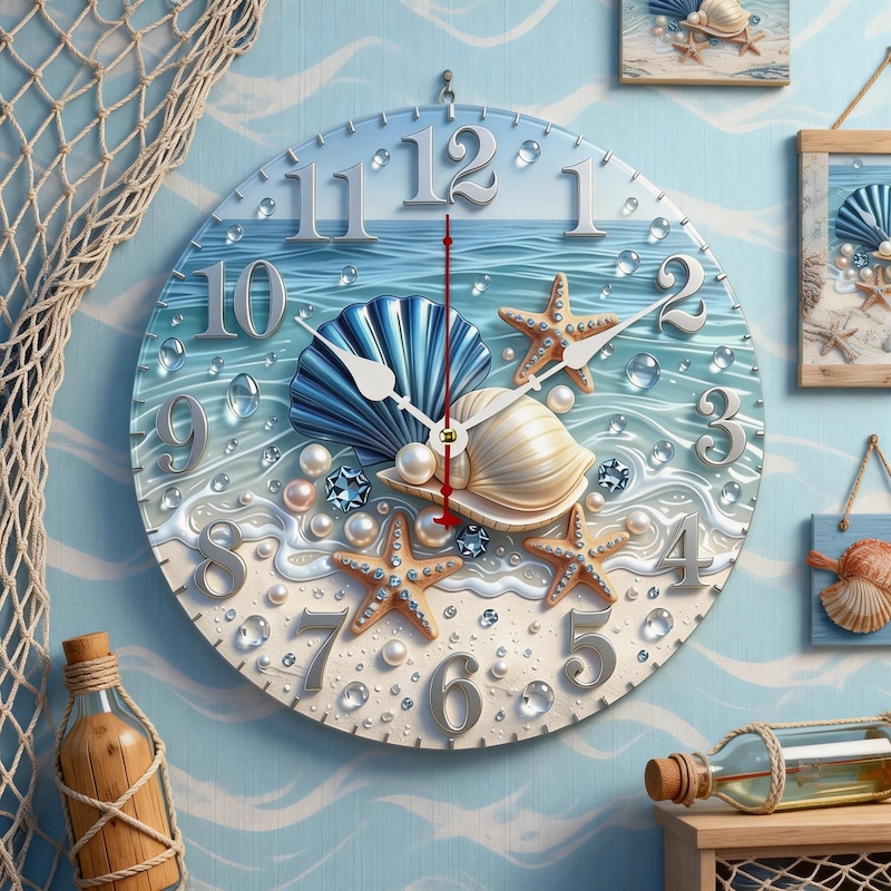 Seashell Clock - Etsy