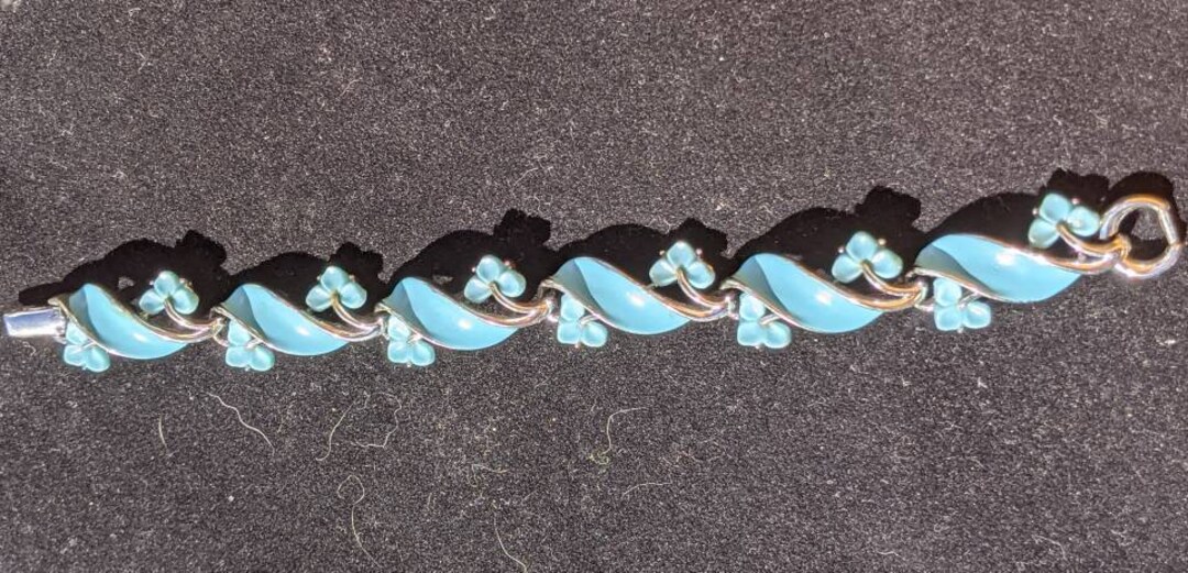 Vintage Baby Blue Resin Bracelet - Etsy Israel