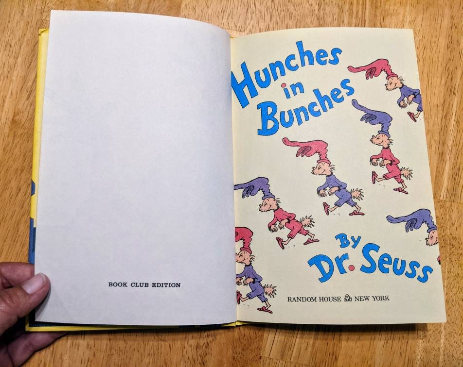 Hunches in Bunches by Dr. Suess | Etsy