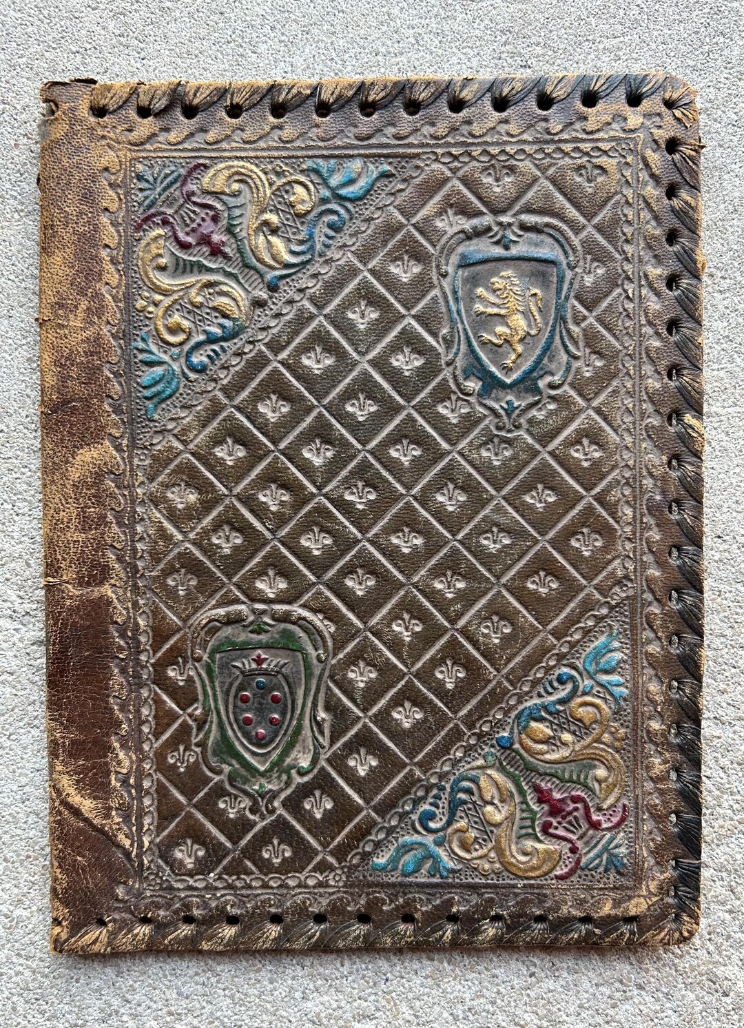 Vintage Leather Bible Cover - Etsy