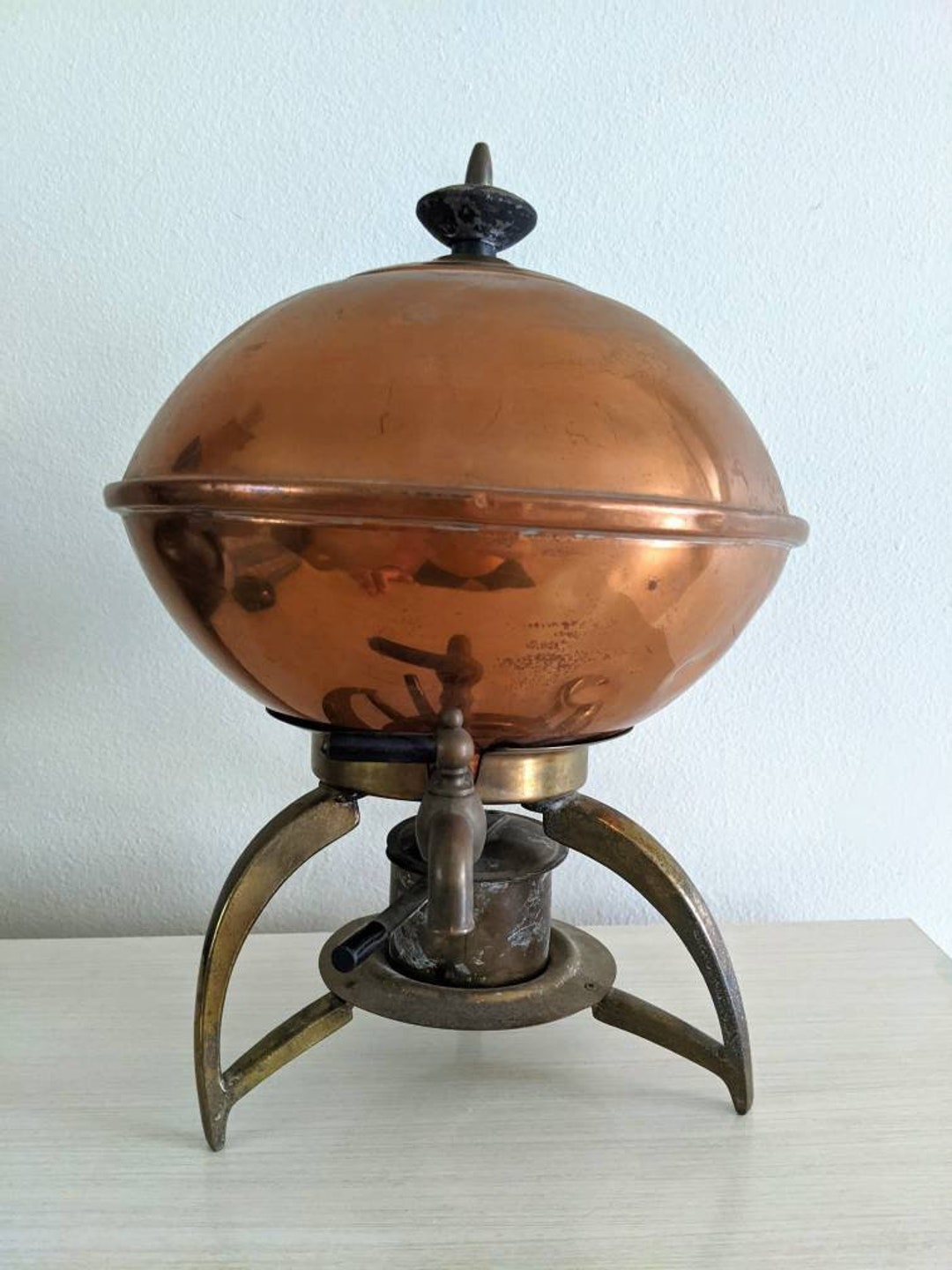 Copper and Brass Soup Tureen - Etsy