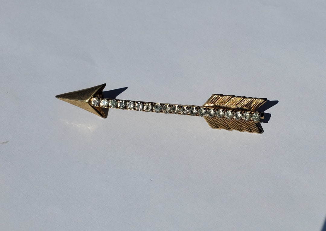 Gold Arrow Brooch - Etsy