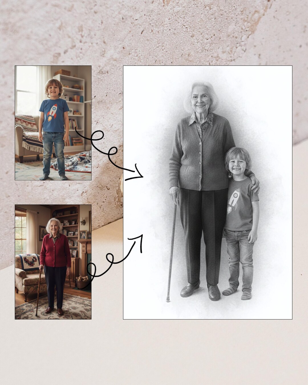 Add Loved One to Photo, Realistic Merge of Different Photos, Memorial ...