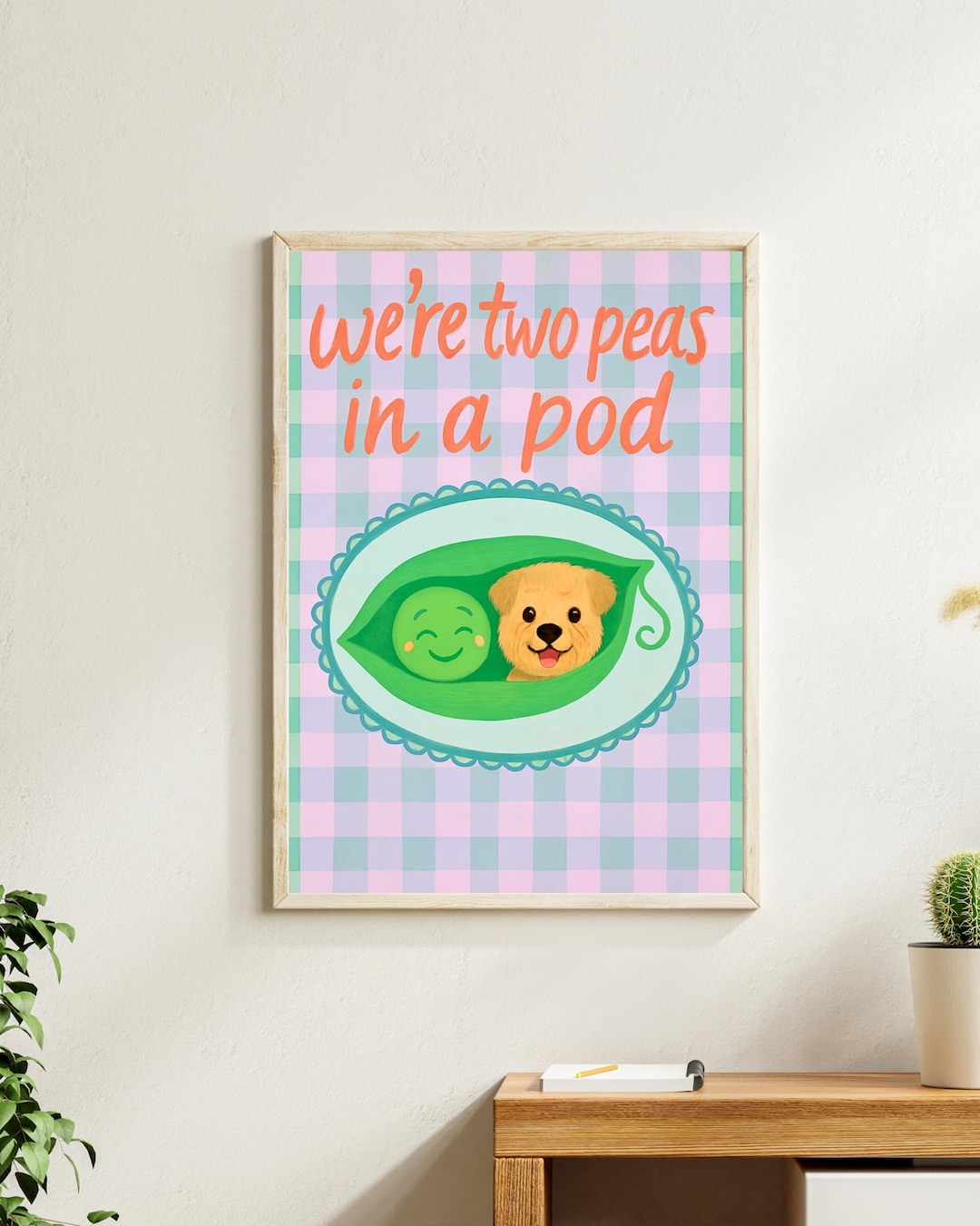 Two Peas in a Pod Art Print – Dog & Pea Friendship Illustration - Etsy