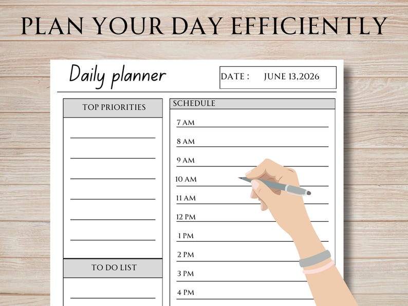 2026 Daily Planner Printable | Minimalist | Habit Tracker, Notes ...