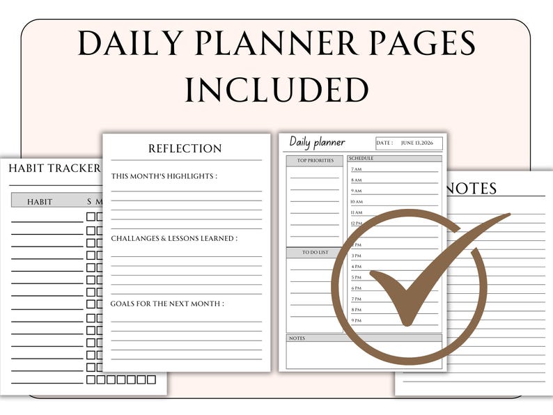 2026 Daily Planner Printable PDF | Organize Your Routine & Goals ...