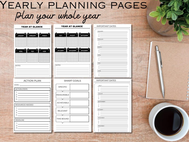 Ultimate Life Planner Printable Bundle | Journal | Goal, Habit, Daily ...