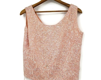 Pink Sequin Tank Top - Etsy