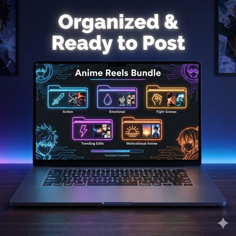 50,000+ Viral Anime Reels Bundle | Ready to Post Tiktok & Instagram ...