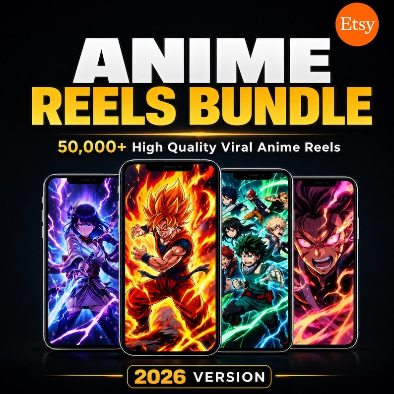 50,000+ Viral Anime Reels Bundle | Ready to Post Tiktok & Instagram ...