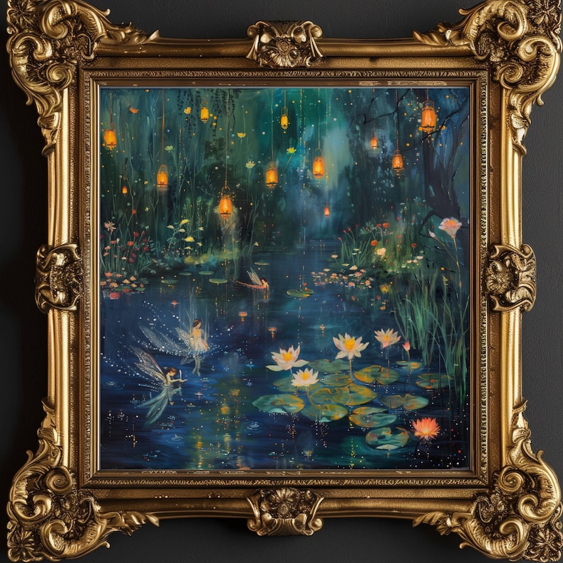 Water Fairy Print Unframed Whimsical Art Fantasy Home Decor Mystical ...