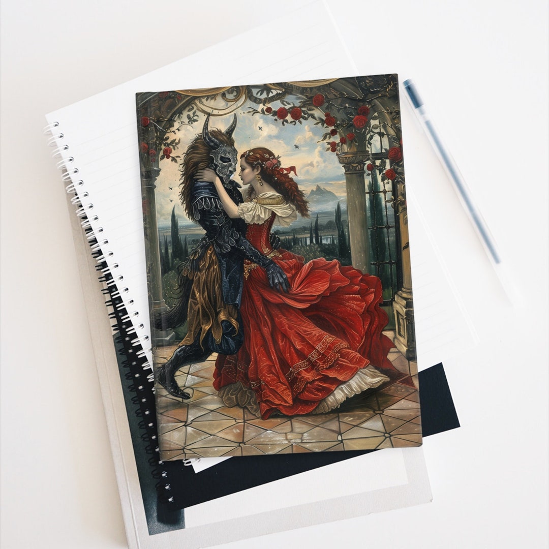 Beauty and the Beast Fairy Tale Blank Journal Fantasy Art Notebook ...