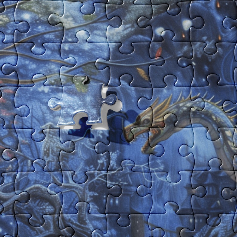Fantasy Dragon Puzzle Whimsical Jigsaw for Family Fun DIY Art Gift for ...