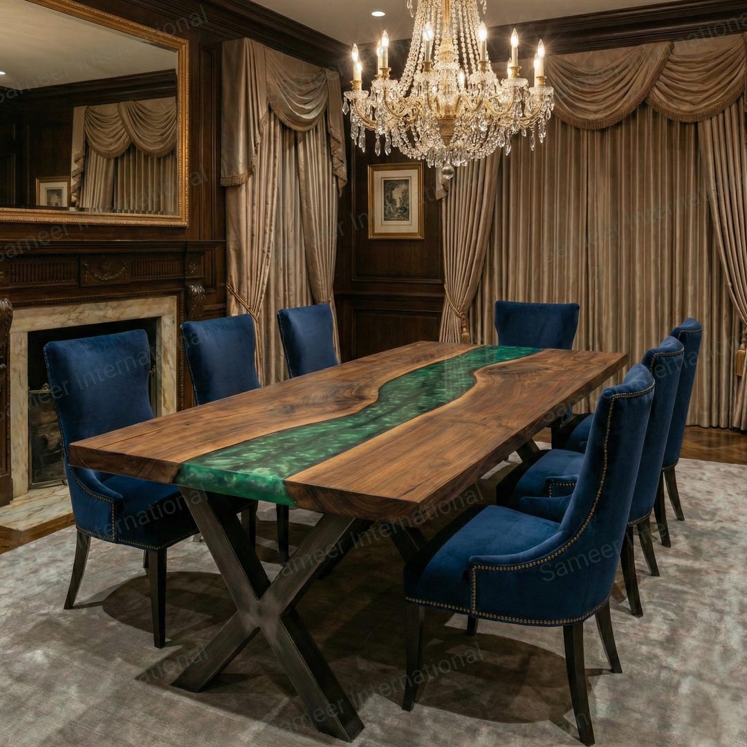 Live Edge River Dining Table
