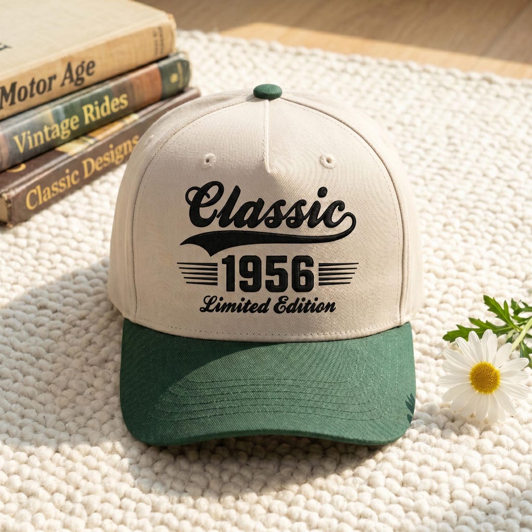 Embroidered 70th Birthday Hat Born in 1956 Cap, Classic Car Limited ...