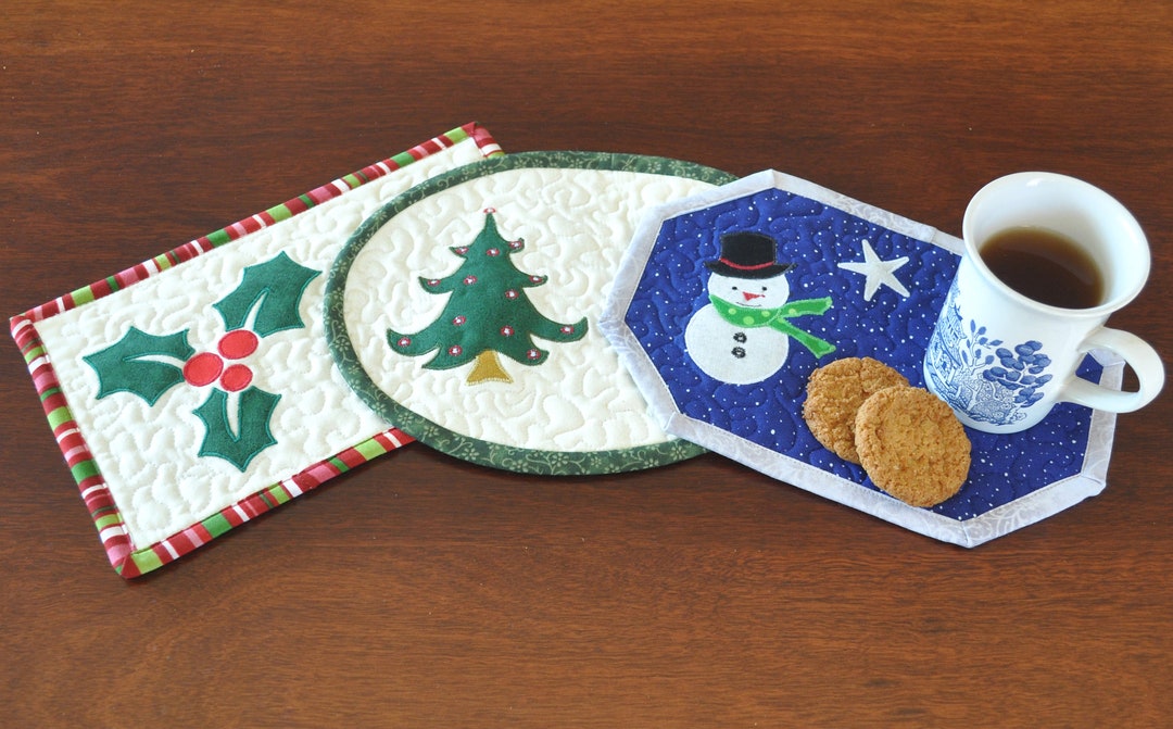 Christmas Mug Rug Pattern - Etsy
