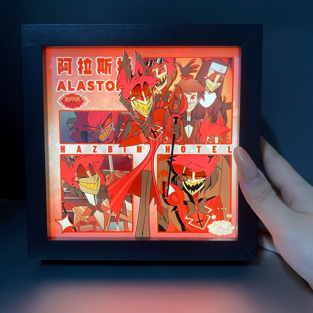 Hazbin Hotel Alastor LED Light Frame Art | Anime Ambient Lamp, Photo ...