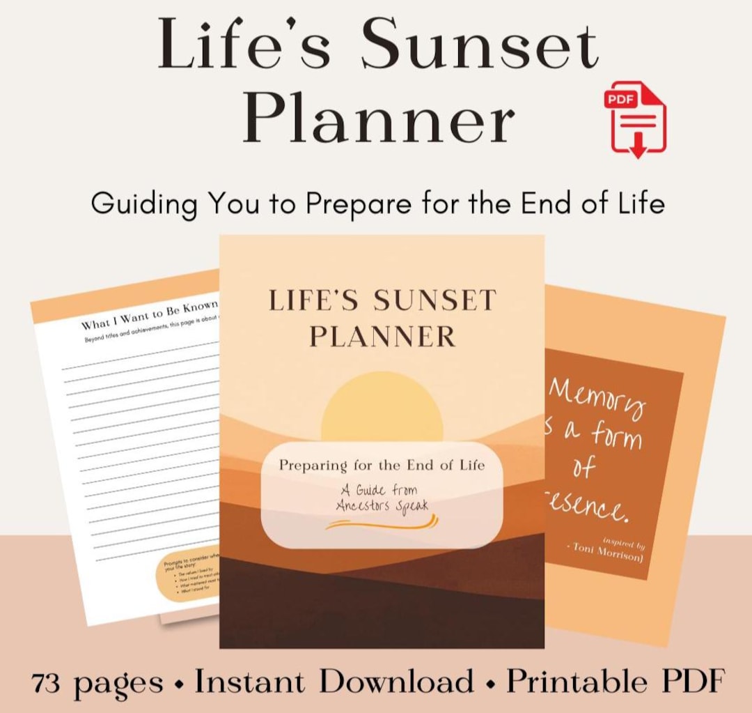 Life Sunset Planner – A Gentle End-of-life Planning & Legacy Workbook ...