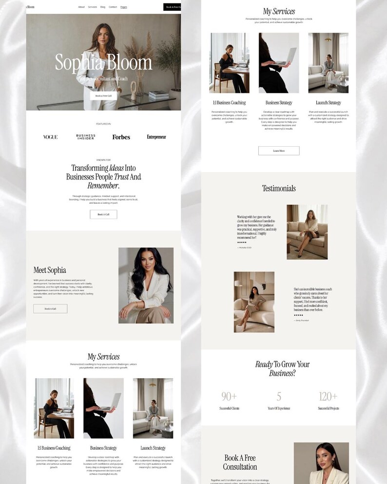 Business Coach Squarespace Website Template | Squarespace 7.1 ...