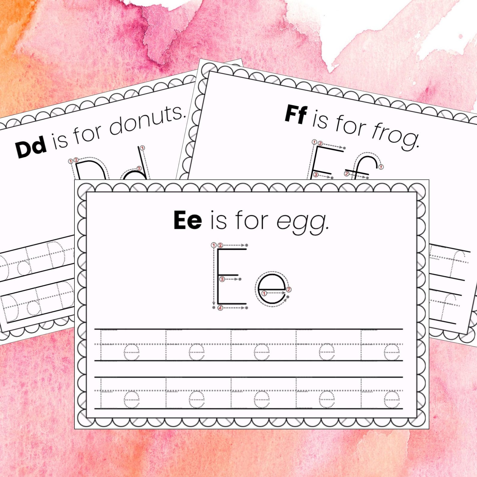 Alphabet Tracing Worksheets – A to Z Letter Practice (PDF Download) - Etsy