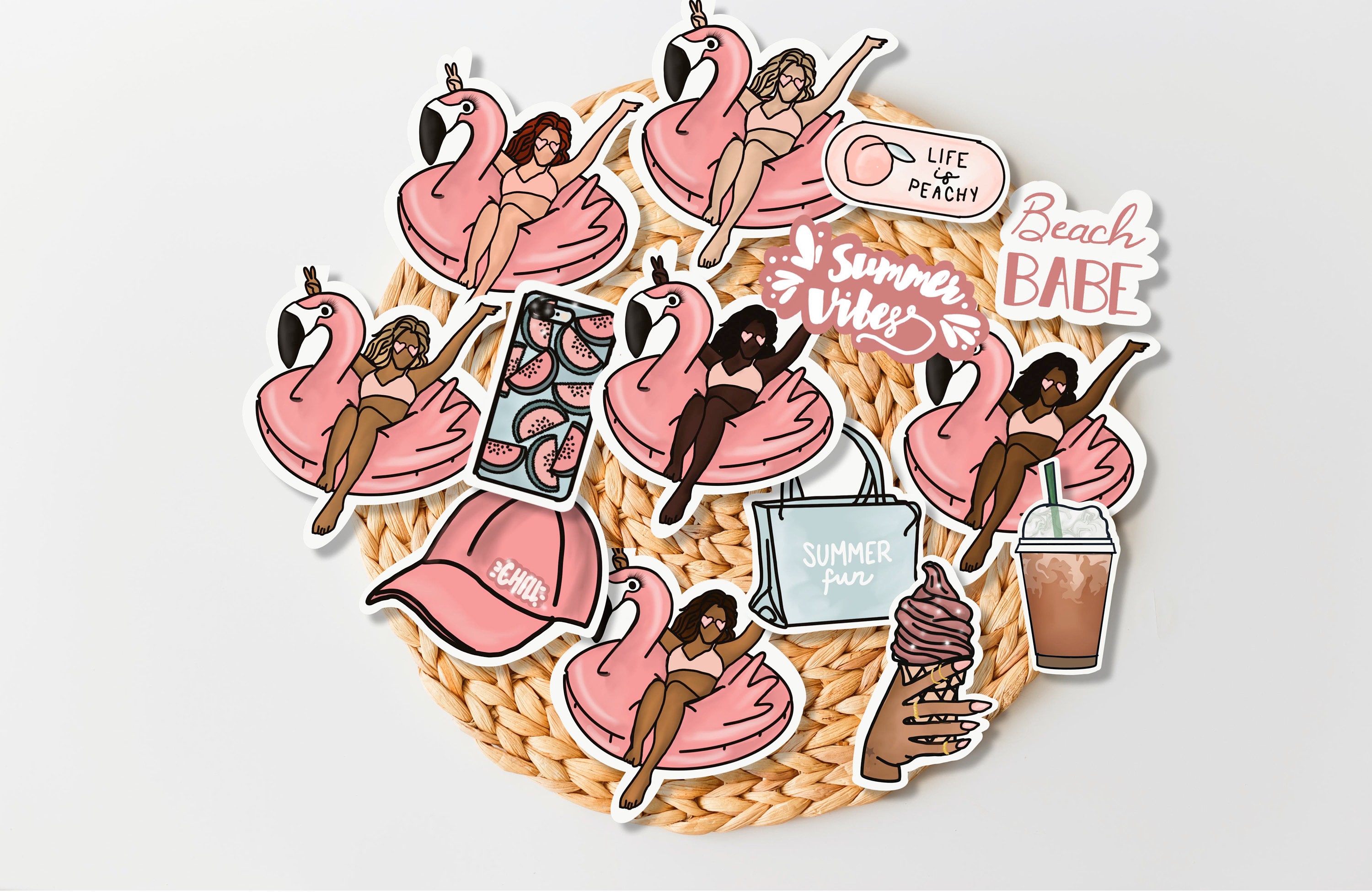 Beach Babe Sticker Pack Hot Girl Summer Boho Stickers 14 - Etsy UK