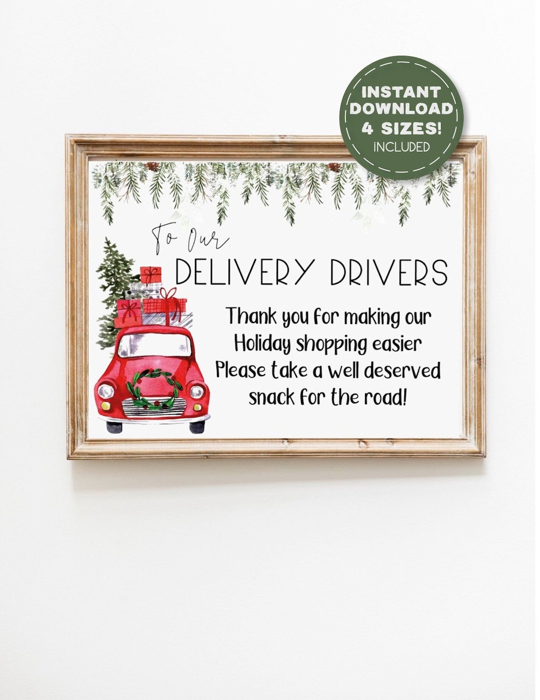 Delivery Driver Snack Sign, Thank You Delivery Drivers, Take A Snack ...