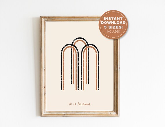 It is Finished Small Large Printable Download Minimalist | Etsy