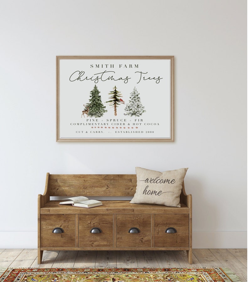 Personalized Christmas Tree Farm Sign-printable Christmas Tree - Etsy